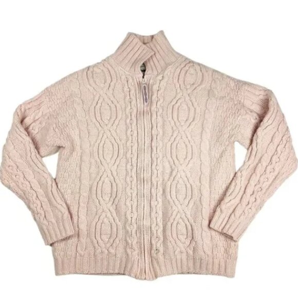 Aran Crafts | Sweaters | Aran Crafts Ireland Cable Knit Wool Zippered ...